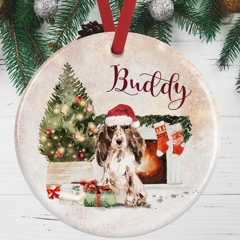 Brown Cocker Spaniel Christmas Decoration
