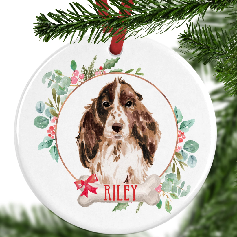 Cocker Spaniel Personalised Christmas Ornament